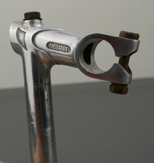 POTENCE DE GUIDON PHILIPPE vélo ancien vintage road stem French bicycle ...