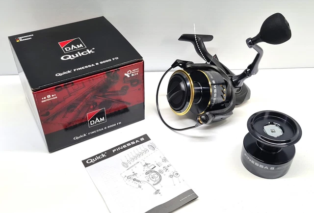 DAM QUICK FINESSA 8 - 8000 FD Angelrolle 7+1 Kugellager Forelle Barsch ...