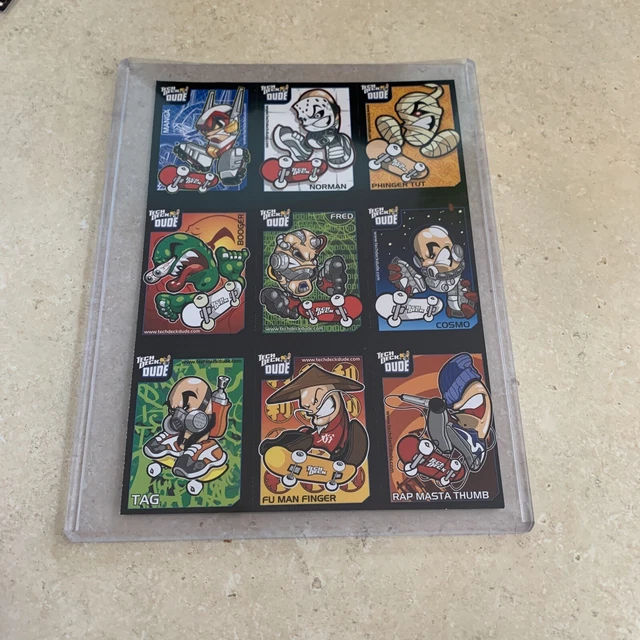 TECH DECK RARE 2001 SI for Kids Uncut Sheet Dude - Cosmo Tag Fred ...