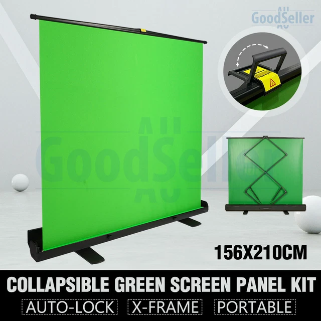 GREEN SCREEN AUTO-LOCK Collapsible Chroma Key Panel Background Backdrop ...