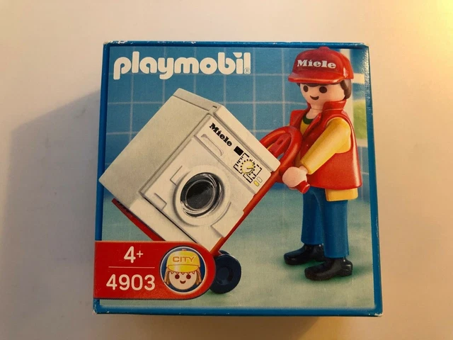 PLAYMOBIL MIELE TECHNICIEN avec machine à laver 4903 NEUF dans son ...