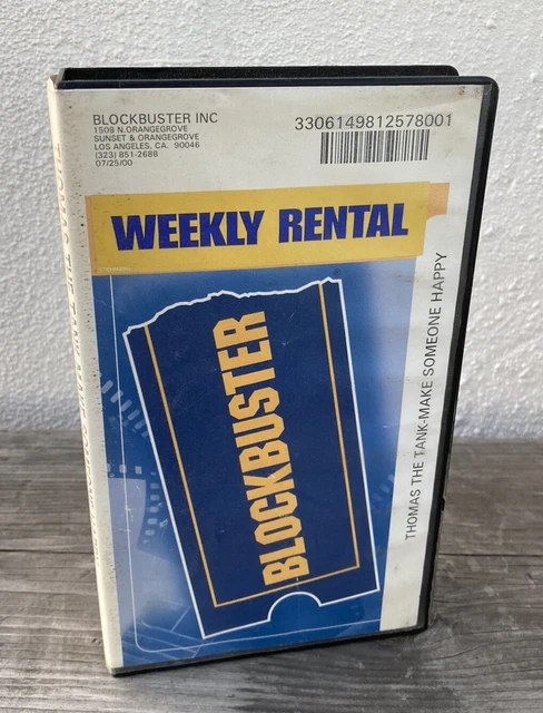 BLOCKBUSTER VIDEO VHS Clamshell Thomas The Tank Rental Case & Tape Rare ...