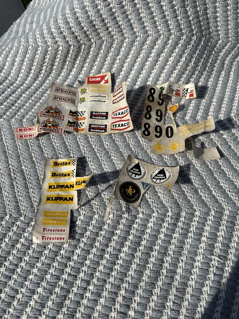 VINTAGE TAMIYA MODEL john player decals stickers tyrrell elf dunlop 1/ ...