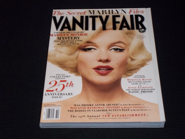 2008 OCTOBER VANITY Fair Magazine - Marilyn Monroe Front Cover - E ...
