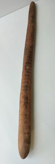 VINTAGE ABORIGINAL DIGGING Walking Stick Australian Aboriginal Chip ...