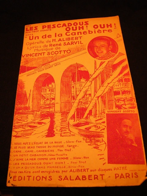 PARTITURA LES PESCADOUS Ouh! Ouh! Alibert Scotto Foglio Musicale EUR 17 ...