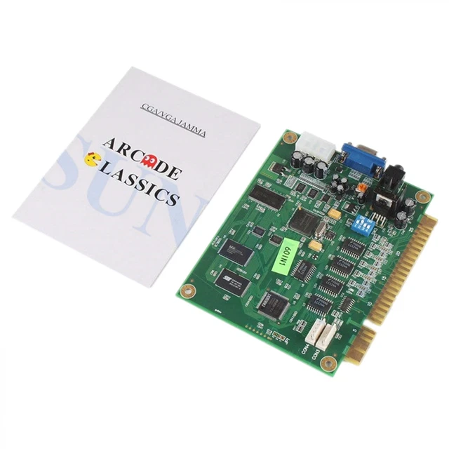 SCHEDA ARCADE CLASSICS Jamma verticale CGA/VGA CRT/LCD PCB 60 IN 1 ...
