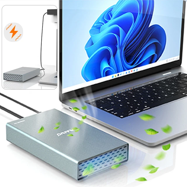 DUAL BAY ENCLOSURE NVME Cloner Dock M.2 NVMe+2.5 3.5 Inch SATA SSD/HDD ...