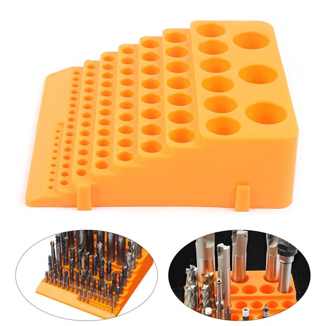 84HOLE DRILL BIT Storage Box Tool Organizer Milling Cutter Rack Holder ...