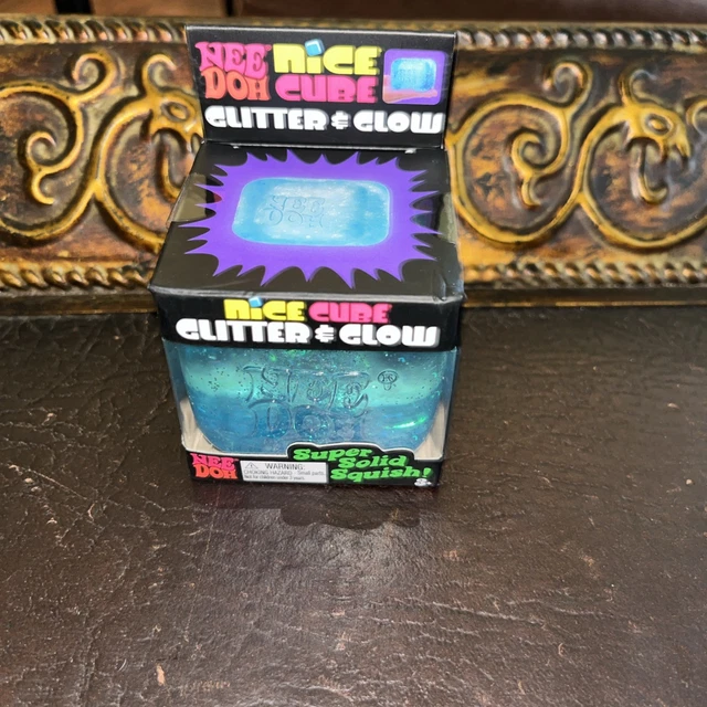 NEE DOH SQUISHY Glitter Glowing Ice Cube Blue NEW £18.05 - PicClick UK