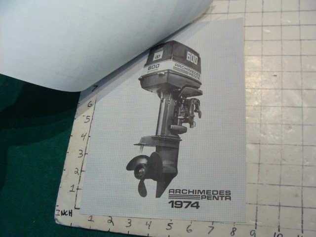 VINTAGE CLEAN BOAT brochure/ Catalog: ARCHIMEDES PENTA engine 1974 £32. ...