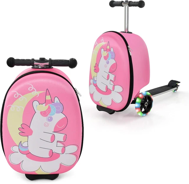 BABY JOY KIDS Ride-on Suitcase Scooter, 2-in-1 Carry-on Luggage $199.00 ...