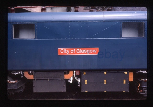 ORIGINAL 35MM SLIDE - Class 87 nameplate - 87006 at Birmingham on 29.4. ...