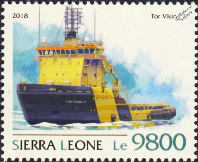TOR VIKING II (CCGS Vincent Massey) Icebreaker Tug Ship Stamp 2018 ...