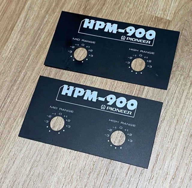 PIONEER HPM-900 ATTENUATOR Frequency Control Panel Decal, original used ...