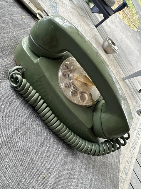 VINTAGE WESTERN ELECTRIC Rotary Dial Princess Phone Telephone Green £50 ...