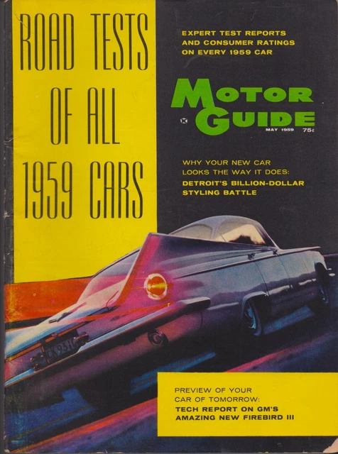 MOTOR GUIDE ROAD Tests of All 1959 Cars Cadillac Chrysler Buick Packard ...
