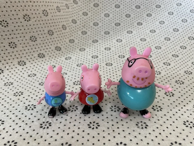 PEPPA PIG FAMILY Peppa Brother George Dad Figurines Jazwares 2003 Lot ...