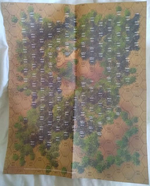 CLASSIC BATTLETECH PAPER Maps Heavy Forest #1 & #2 from Map Set ...