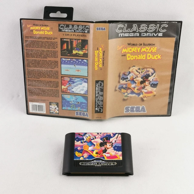 WORLD OF ILLUSION Mickey Mouse Donald Duck Classic Mega Drive Sega No ...