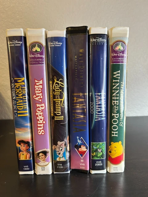 DISNEY VHS MOVIES Fantasia - Fantasia 2000 - Mary Poppins - Little ...