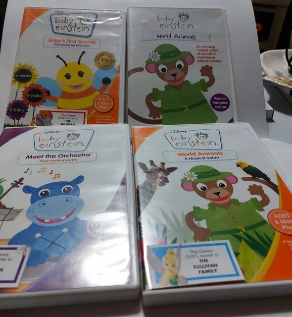 DISNEY BABY EINSTEIN, 4 DVD's Baby's First. 6 Monthe to 12 Months $10. ...
