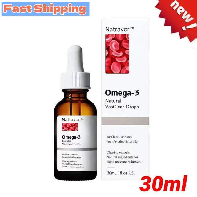 VEGAN OMEGA-3 NATURAL Vasclear Drops,Fish Oil Alternative,DHA,EPA ...
