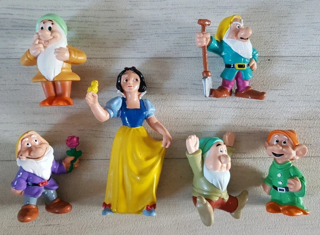 SNOW WHITE AND THE SEVEN DWARFS small figures CAKE TOPPERS princess ...