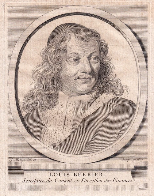 PORTRAIT XVIIIE LOUIS Berryer Berrier Comte De Ferrières Claude Mellan ...