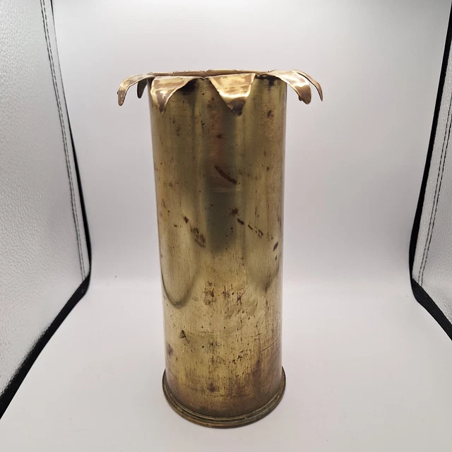 WW1 TRENCH ART Brass shell 1916 1st world war militaria British ...