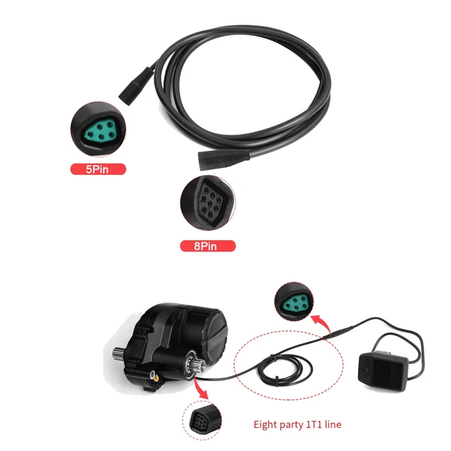 EBIKE 1T1 5PIN to 8pin Cable for Bafang Motor M410 M500 M510 M600 M560 M800 M820 EUR 11,31 ...