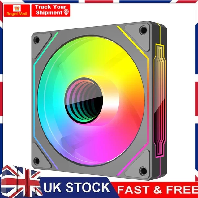 12CM ARGB 5V 3Pin 4 Pin PWM CPU Case Cooling Fan Infinity Mirror (Black ...