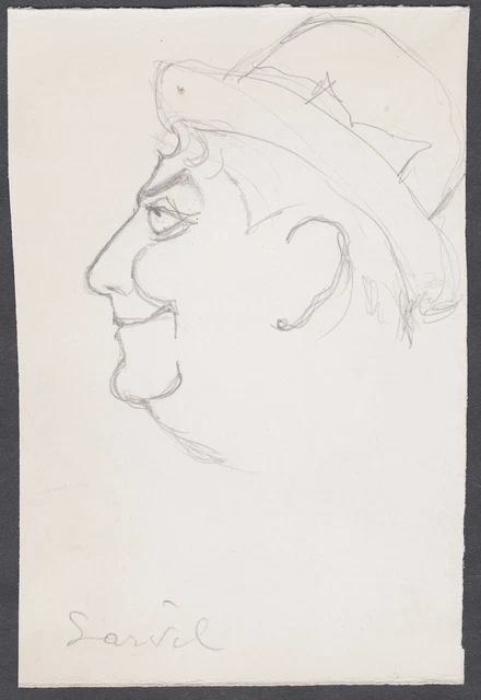 RENÉ SARVIL FILM Cinema Acteur Portrait Drawing Dessin Caulaert 1935 ...