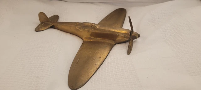 WW2 SOLID Brass Model RAF Spitfire Fighter, trench art. £21.52 ...
