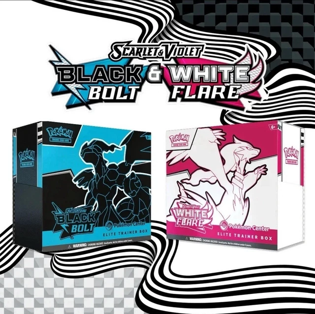 POKEMON BLACK BOLT and White Flare Elite Trainer Box ETB Set of 2 $260. ...