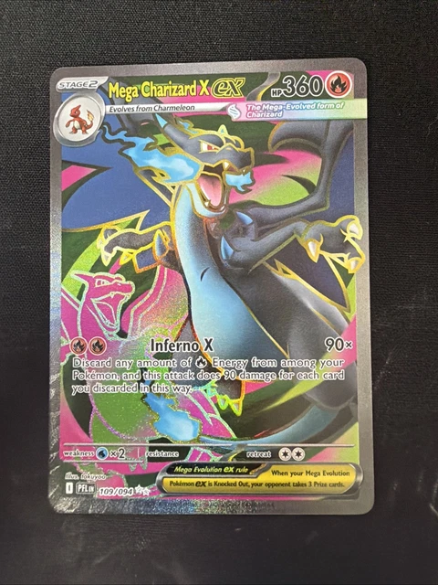 POKÉMON TCG PHANTASMAL Flames -Mega Charizard X ex 109/094 £54.04 ...