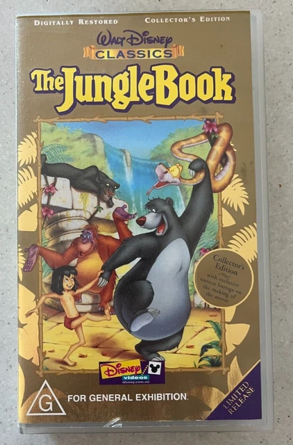 THE JUNGLE BOOK VHS Collectors Edition 1987 Walt Disney Limited Edition ...