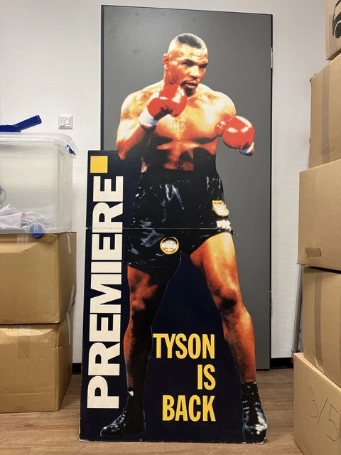 MIKE TYSON PREMIERE Aufsteller Standee 1995 / 96 Stand Up Boxing Boxer ...