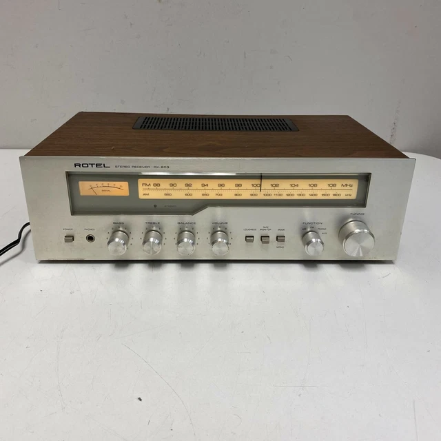 VINTAGE ROTEL STEREO Receiver Model RX-203 - TESTED WORKS Audiophile ...
