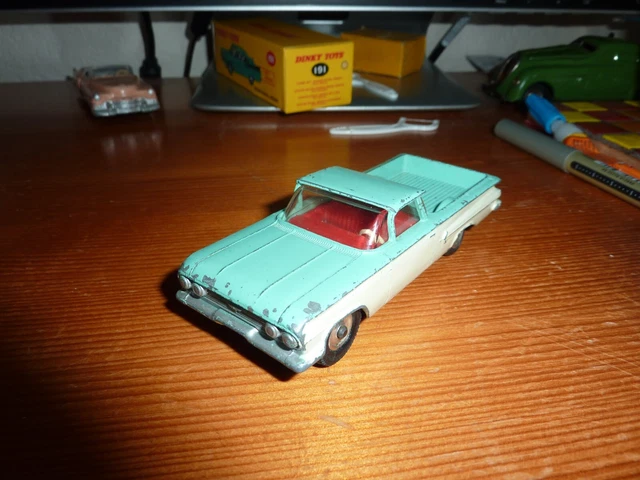 DINKY TOYS NO.449 Chevrolet El Camino Pick-up Truck ORIGINAL PLAY WORN ...