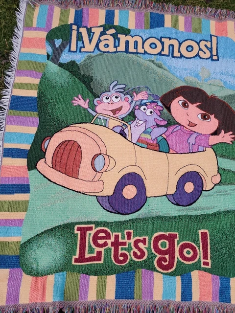 DORA THE EXPLORER Vamonos Lets Go! Throw Blanket 47x56 Afghan Tapestry ...