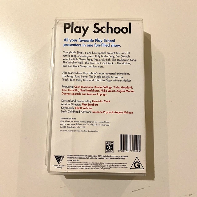 PLAY SCHOOL EVERYBODY Sing ABC Kids VHS Tape 1996 $19.14 - PicClick AU