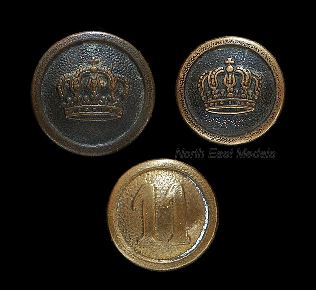 WW1 GERMAN EMPIRE Prussian Army Uniform Buttons & 11th Company Button £ ...