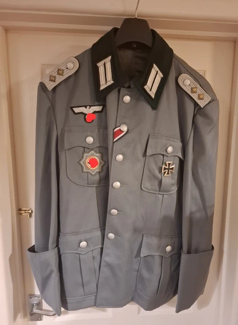 REPRO WW2 GERMAN Army M36 Grey Officers Tricot Tunic, 48 Chest Unworn ...