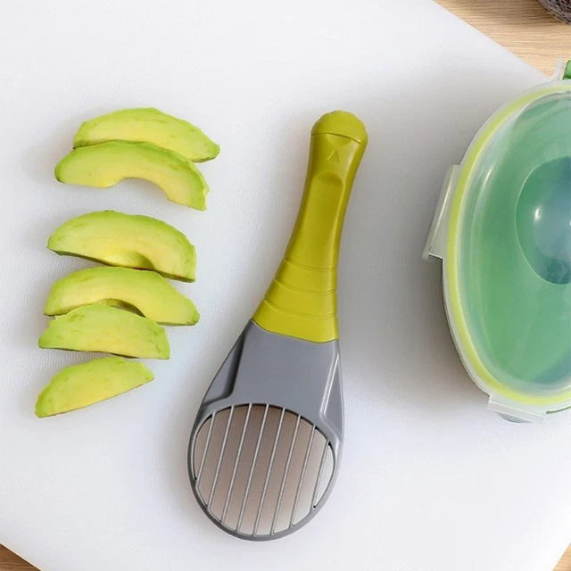 3 FUNCTION AVOCADO Preps Utensils Cores Remover Slicing Cutter ...