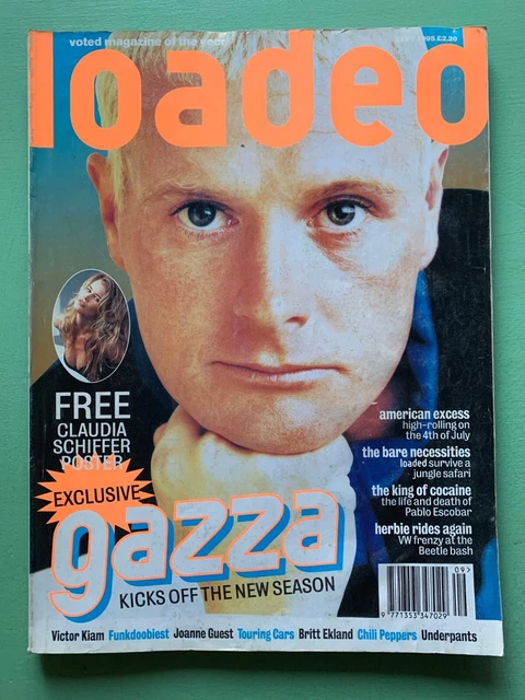 LOADED SEPTEMBER-1995 GAZZA Claudia Schiffer Joanne Guest Stuart Hall ...
