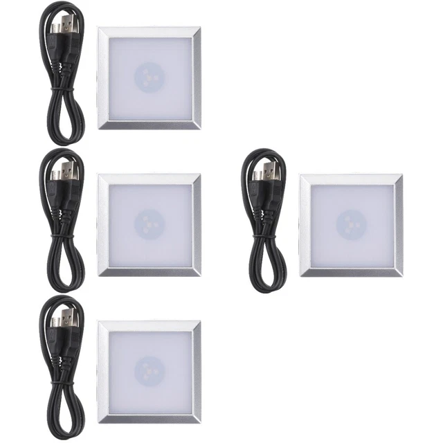 SET OF 4 Led Light Base Stand Square Display up Bases Lighted Plate £26 ...