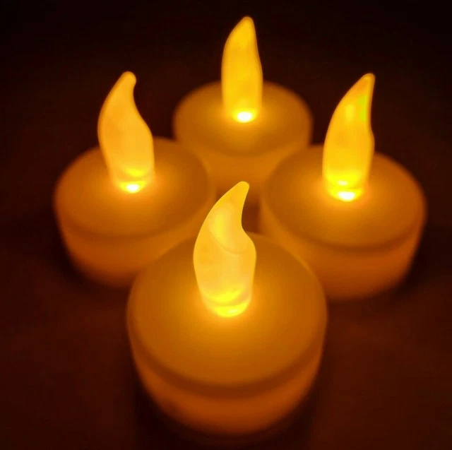LED TEELICHTER TIMER elektrische Teelichter LED Kerzen Teelicht mit ...