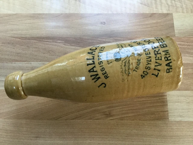 LARGE LIVERPOOL 'SCOTTISH Thistle' Pictorial Stoneware Ginger Beer ...