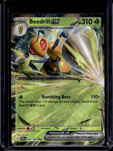 2026 POKEMON MEGA Evolution Chaos Rising Beedrill ex Double Rare #003/ ...